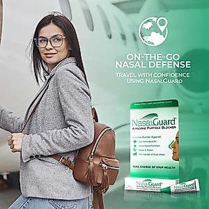 NasalGuard Airborne Particle Blocker Gel - Drug-Free Protection Against Pollutants and Irritants, Suitable for Daily Use, Made in USA, Over 150 Applications (Cool Menthol, Pack of 1)