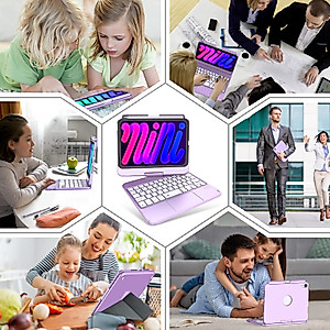 iPad Mini 6 Case with Keyboard, Keyboard iPad Mini 6th Generation 2021 8.3-inch 6th Generation, 360° Rotatable Touchpad Keyboard Case,Thin & Protective for iPad Mini (6th Generation 2021) Tablet