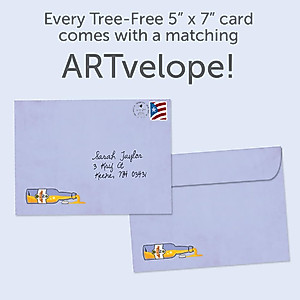 Tree-Free Greetings - Humorous Birthday Cards - Artful Designs - 1 Card + Matching Envelopes - Made in USA - 100% Recycled Paper - 5"x7" - Beer Day (GO61266)