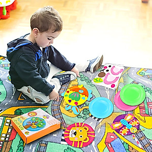 Vinlon Paper Plate Art Kits, 20 Packs Recognize Animals Assembling Project Creative Crafts Toys for Boys and Girls Birthday Christmas Holiday Gifts