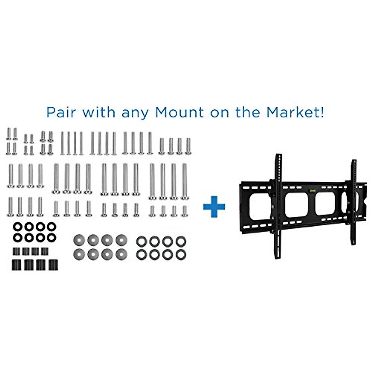 Mount-It! TV Mounting Hardware Kit, Universal VESA Wall Mount Screw, Washer, Spacer Pack (M4 M5 M6 M8) for TV and Monitor Mounting