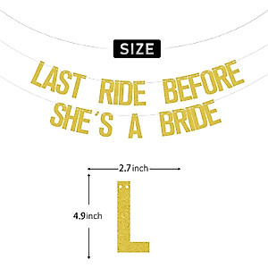 Last Ride Before She's a Bride Banner Gold Glitter, Western Bachelorette Party Decorations, Nashville Bachelorette Party Banner, Cowgirl Bride Banner, Western Cowgirl Bachelorette Party Decorations