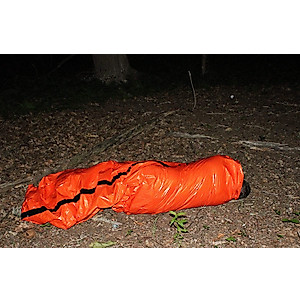Primacare CB-3684-2 Pack of 2 Emergency Sleeping Bags for Survival, Mylar Blanket/Tent Used for Emergency, Camping, Hiking, Hunting, Outdoors, Perfect for Medical First Aid Supply Kits, Adult, Orange