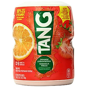 Tang Vitamin Orange Strawberry Sweetened Powdered Drink Mix 12 Count 18 oz Canisters