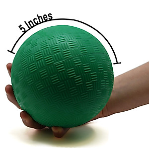 5 Inch Playground Balls, Set of 3 Mini Sports Balls for Soft Play, Rubber Dodge Balls for Indoor and Outdoor Use, Inflated Bouncy Easy Grip for Kids and Toddlers