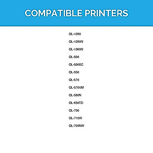 LD Products Compatible White Paper Tape Replacement for Brother DK-2205 (2.4 inch x 100 feet, White, 10-Pack)