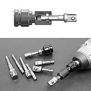 Impact Grade Socket Adapter Set - 3 Packs Drill Bit Adapter with Bit Holder, Sizes 1/4", 3/8", 1/2", 1/4-Inch Hex Shank, Cr-V, for Cordless Drill & Screwdriver, Power Drill & Driver