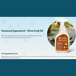 Earth Friendly Products Furniture Polish, 22 Oz