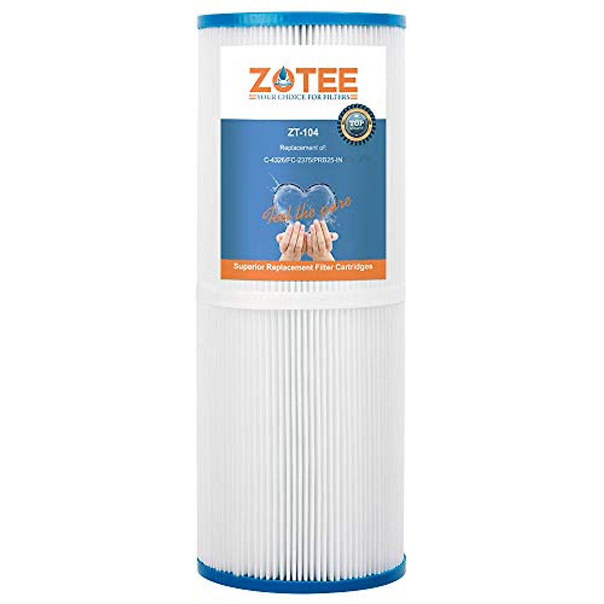 ZOTEE PRB25-IN Spa Filter Cartridge Compatible with C-4326,Darlly 42513,Guardian 413-106,Filbur FC-2375,Pentair R173429,3005845,17-2327,100586,33521,25392,817-2500,Hot Springs Spa Filters,1 Pack