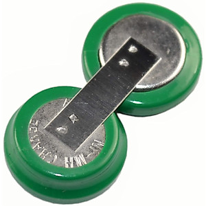 HQRP 2-Pack 2.4V 80mAh Ni-MH Cell Battery Compatible with V80H 80H 55608101501 Replacement