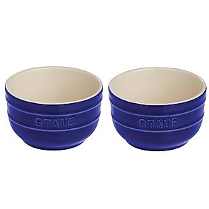 STAUB Ceramics Prep Bowl Set, 2-piece, Dark Blue