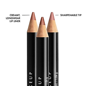 NYX PROFESSIONAL MAKEUP Slim Lip Pencil, Long-Lasting Creamy Lip Liner - Pack Of 3 (Peakaboo Neutral, Nude Pink, Ever)