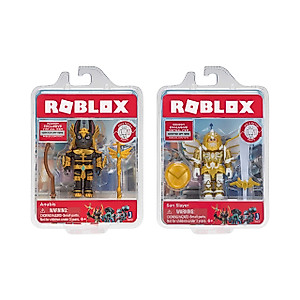 Roblox Action Collection- Anubis + Sun Slayer Two Figure Bundle [Includes 2 Exclusive Virtual Items]