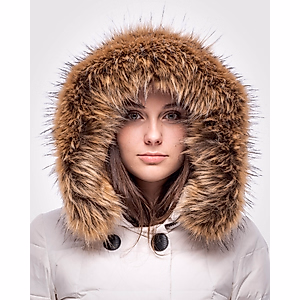 Futrzane Classic Hood Trim - Faux Fur Trim for Hood Replacement - Fur Attachment (S, Bronze Classic)