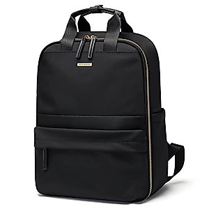 GOLF SUPAGS Travel Laptop Backpack for Women Fits 14 Inch Notebook Work Business Slim Durable College Computer Bag, Gift for Girls Women, Black