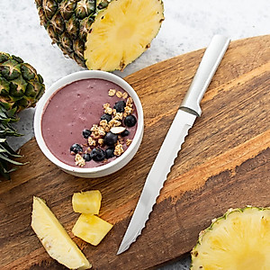 Rada Cutlery Serrated Slicing Knife – Stainless Steel Blade With Aluminum Handle Made in the USA