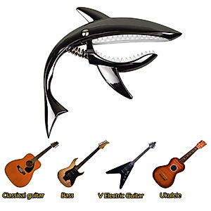 FEimaX Guitar Capo Zinc Alloy Capo for Acoustic Electric Classical Guitars and Bass Ukulele Capo (with Pick Holder)…