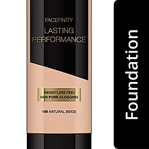 Max Factor Max Factor Lasting Performance Touch Proof Foundation 106 # Natural Beige, 1.1 fluid_ounces