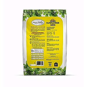 Happy Wings Black Oil Sunflower Seeds Wild Bird Food- 15 Pounds | No Grow Seed | Bird Seed for Wild Birds