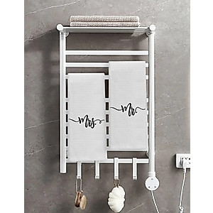 Knibeo Mr and Mrs Hand Towels Set - Mr and Mrs Gifts, 2 Pieces 16 X 24 Inch Hand Towels, Wedding Gifts for Couple, Couple Bathroom Decor, Anniversary Couples Gifts