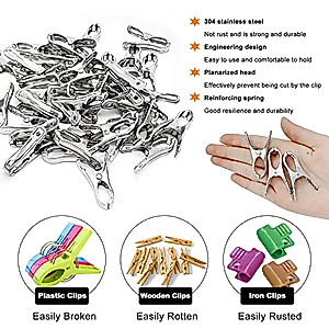 40PCS Greenhouse Clips-Garden Clips-Greenhouse Clamps Film Row Cover Netting Tunnel Hoop Clip Frame Shading Net Rod Clip for Season Plant Extension Support