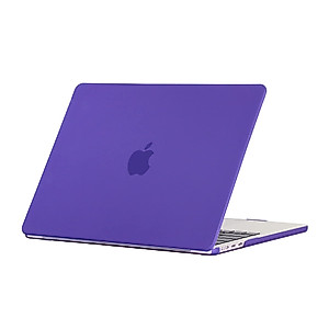 RUBAN Case for MacBook Air 13 inch Case 2022, 2021-2018 Release A2337 M1 A2179 A1932 - Protective Snap On Hard Shell Cover and Keyboard Cover for Version MacBook Air 13 with Touch Bar (Purple)