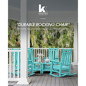 KINGYES Outdoor Patio Rocking Chair, Aruba