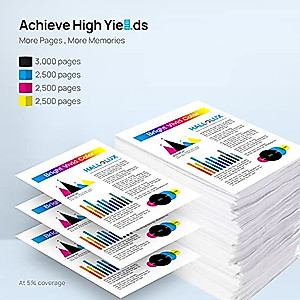 054H Toner Cartridge Compatible Replacement for Canon 054H 054 Compatible with MF644cdw LBF622Cdw MF642Cdw LBP621Cw LBP623Cw MF641Cw Printers (BCMY, 4 Pack)