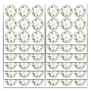 Mobiusea Creation Save The Date Stickers for Envelopes | 1.4 inch | Gold Foil | 108pcs Waterproof Invitation Stickers for Wedding, Bridal Shower, Birthday, Baby Shower, Envelope Seal Stickers