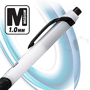 Pentel GlideWrite Ballpoint Pen with TechniFlo Ink, (1.0mm) Medium Line, Black, 6 count (BX910-D)