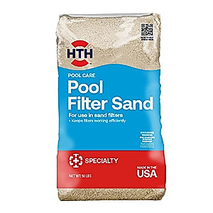HTH 67120 Swimming Pool Care Pool Filter Sand 50lb Filtration Media for Clean Water