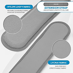 Neck Ice Pack Wrap,Cervical Ice Pack,Cold Compress Ice Packs for Neck Injuries Reusable Cold & Hot Therapy Adjustable Flexible Gel Migraine Ice Head Wrap for Neck Pressure (Grey)