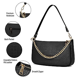 Shoulder Bag for Women Retro Classic Tote HandBag Womens Crossbody Clutch Tiny Crossbody Clutch Purses with Croc Pattern