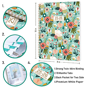 2023-2024 Monthly Planner/Calendar - Monthly Planner 2023-2024 from JUL. 2023 - DEC. 2024, 9" x 11", 2023-2024 Planner with Tabs & Pocket, Contacts and Passwords, Twin-Wire Binding, Perfect Organizer