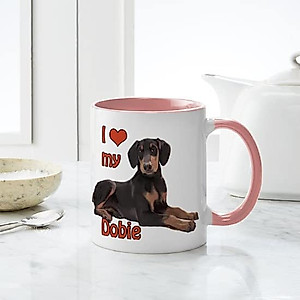 CafePress I Heart My Doberman Mug Ceramic Coffee Mug, Tea Cup 11 oz