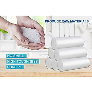 JASINCESS 8 Gallon Strong Trash Bags Garbage Bags Small Plastic Bags for home office kitchen (120 PCS, White)