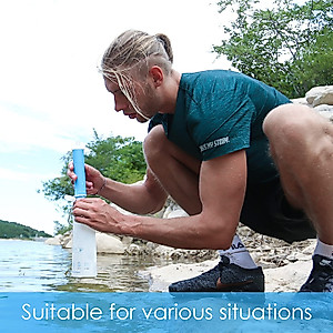 Waterdrop Water Pouch for Drinking, Hiking Water Bag, Pouch Water Bottle, Compatible with Filter Straw, Reuseable, Foldable, BPA-Free, 16 oz, Pack of 3