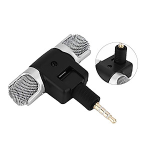 Microphone for Phone, Mini Stereo Microphone Mic 3.5mm Gold-Plating Plug Jack for Andriod Phones