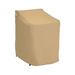Classic Accessories Terrazzo Water-Resistant 26 Inch Stackable Patio Chair Cover, Outdoor Chair Covers