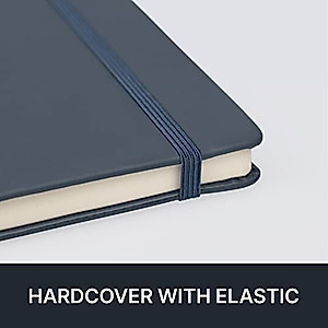 The Scribes | Hardcover Notebook Journal for Writing with Elastic Closure and Bookmark Ribbon | Made with PU Leather | Soft & Sturdy Cover | 100 GSM Recycled Paper | 6’’ x 9’’ Thick Paper Dotted Journal for Men Women Work | 160 Pages | (Blue, Dotted)