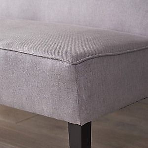 Christopher Knight Home GDFStudio Christopher Knight Home Dejon Modern Fabric Loveseat, Light Gray, Matte Black