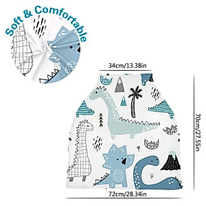 Nursing Cover Breastfeeding Scarf Cute Dinosaurs(k1)-for Baby Car Seat Covers, Stroller Cover, Carseat Canopy(228vb2b)