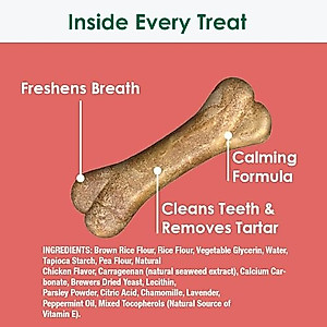 Bonies Natural Hip & Joint Formula Small-Sized Single Bone, Glucosamine & Omega Fatty Acids, Fresh Breath, Clean Teeth, Low Calories, Chicken Flavor, 15 Bones