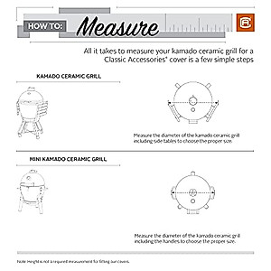 Classic Accessories Veranda Water-Resistant 21 Inch Kamado Mini Ceramic BBQ Grill Cover