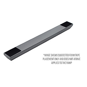 Teak Tuning Fingerboard Straight Poly Ramp - 7" Straight Parking Curb in Concrete Grey Colorway