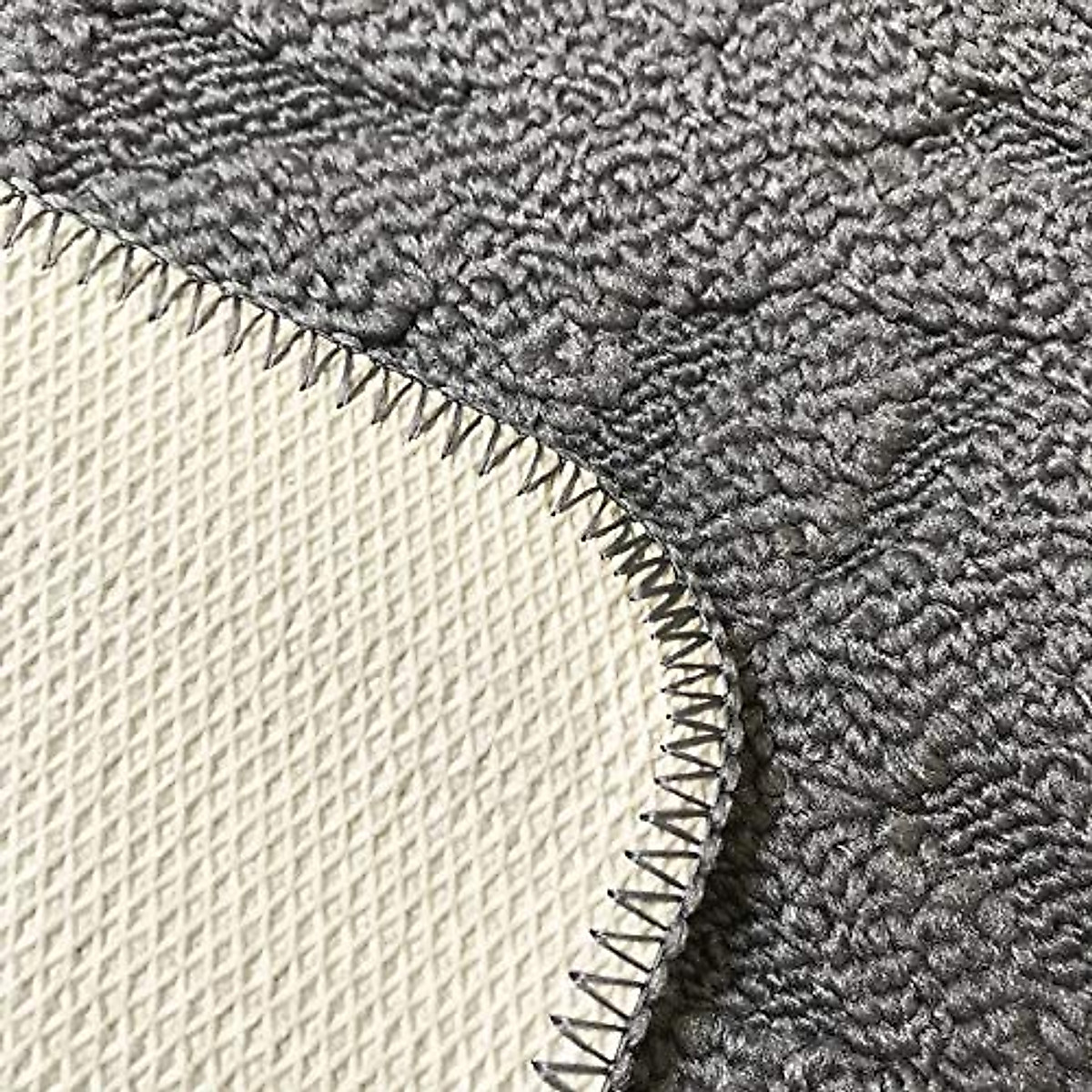 smabee Indoor Doormat Front Door Mat 17"x28", Keeps Your Floors Clean, Half Round Entrance Mat for Outdoors Toilet Patio Kitchen Bedroom (Gray)