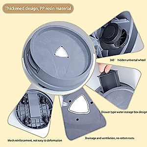 RUDINO,Rolling Plant Stand,Plant Caddy,Plant Caddy With Wheels,Plant Caddy With Wheels Heavy Duty,Plant Roller Base,Round Plant Roller Base For Vertical Planting Troughs,Patio Umbrella Base,Plant Pots