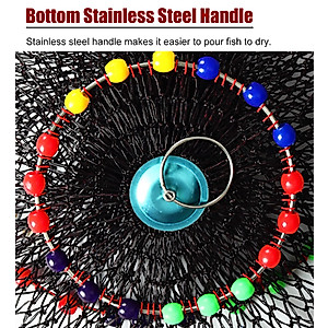 LJHU Fishing Keep Net Cage Small Collapsible Fish Cage, Durable Fishing Accessories Tool for Garden Pond/Tank/Carp/Hot Tub, Fishing Basket Trap Mesh with Bag (Size : 2.5m x 45cm/8.2ft x 17.7in)