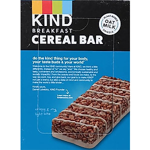 KIND Breakfast Cereal Bars, Gluten Free Snacks, Chocolate with Almonds, 9.3oz Box (6 Bars)