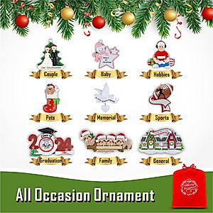 MAXORA Personalized Baby Photo Frame Ornament - Baby's 1st Christmas Ornament - Newborn Baby Keepsake Gift - Baby Girl Christmas Tree Ornament